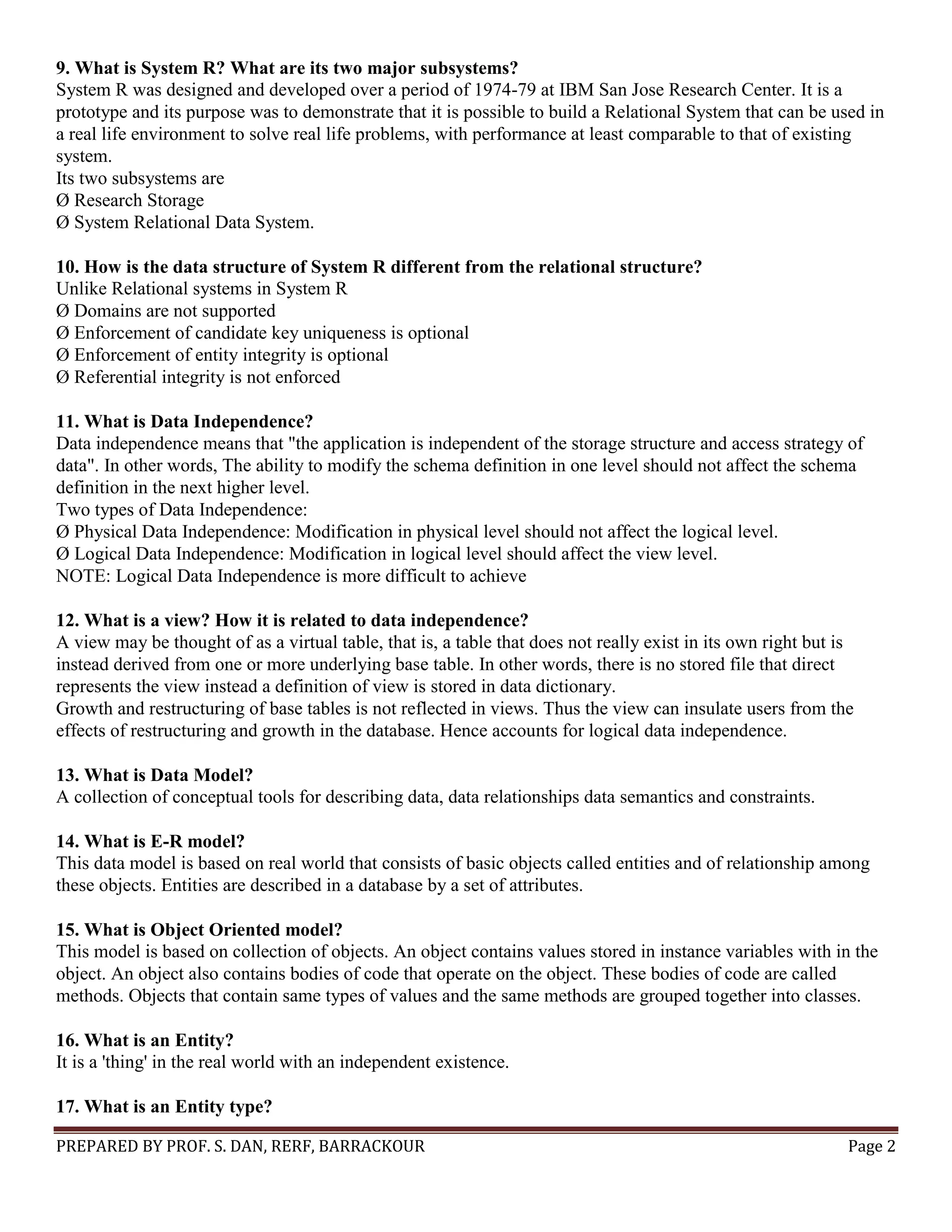 DBMS and Rdbms fundamental concepts | PDF