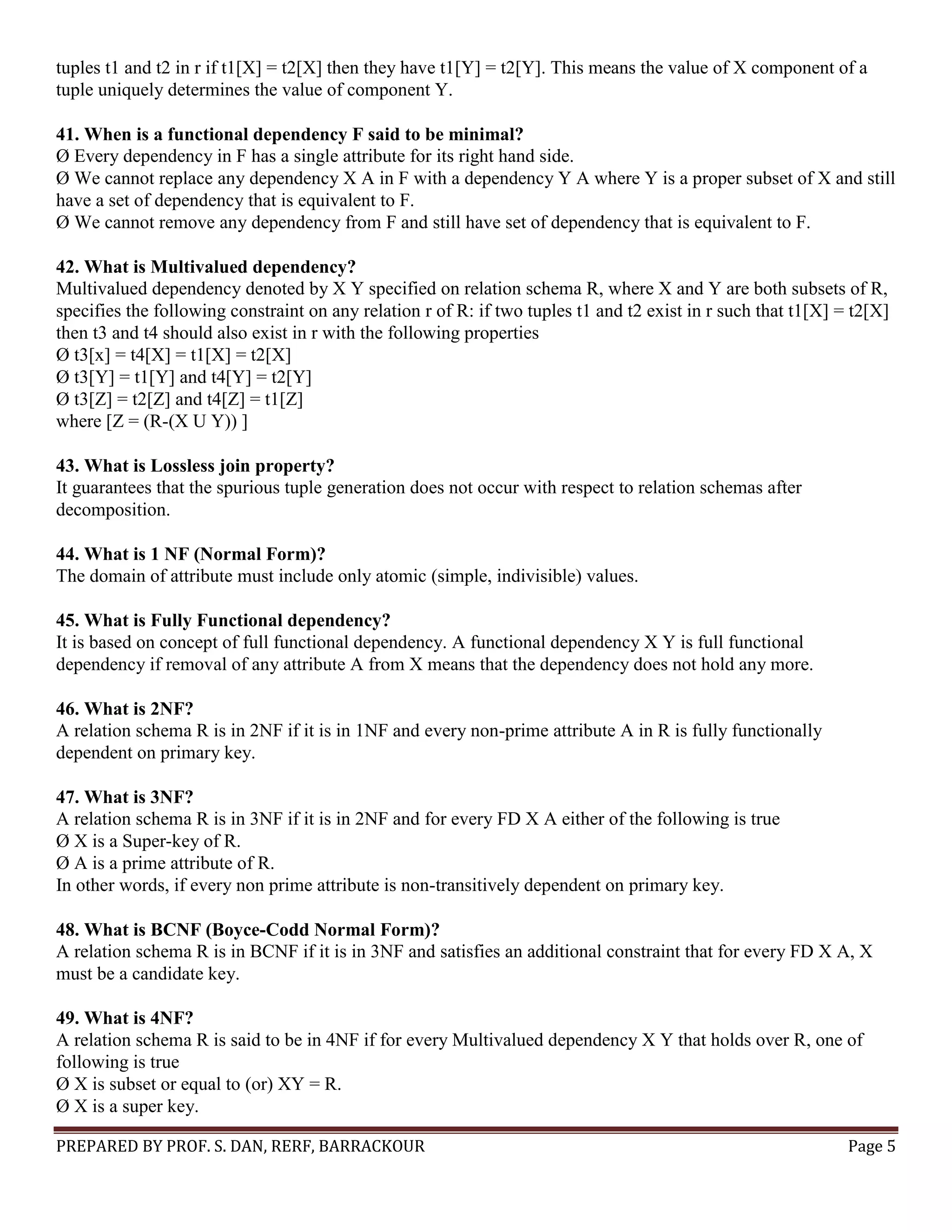 DBMS and Rdbms fundamental concepts | PDF