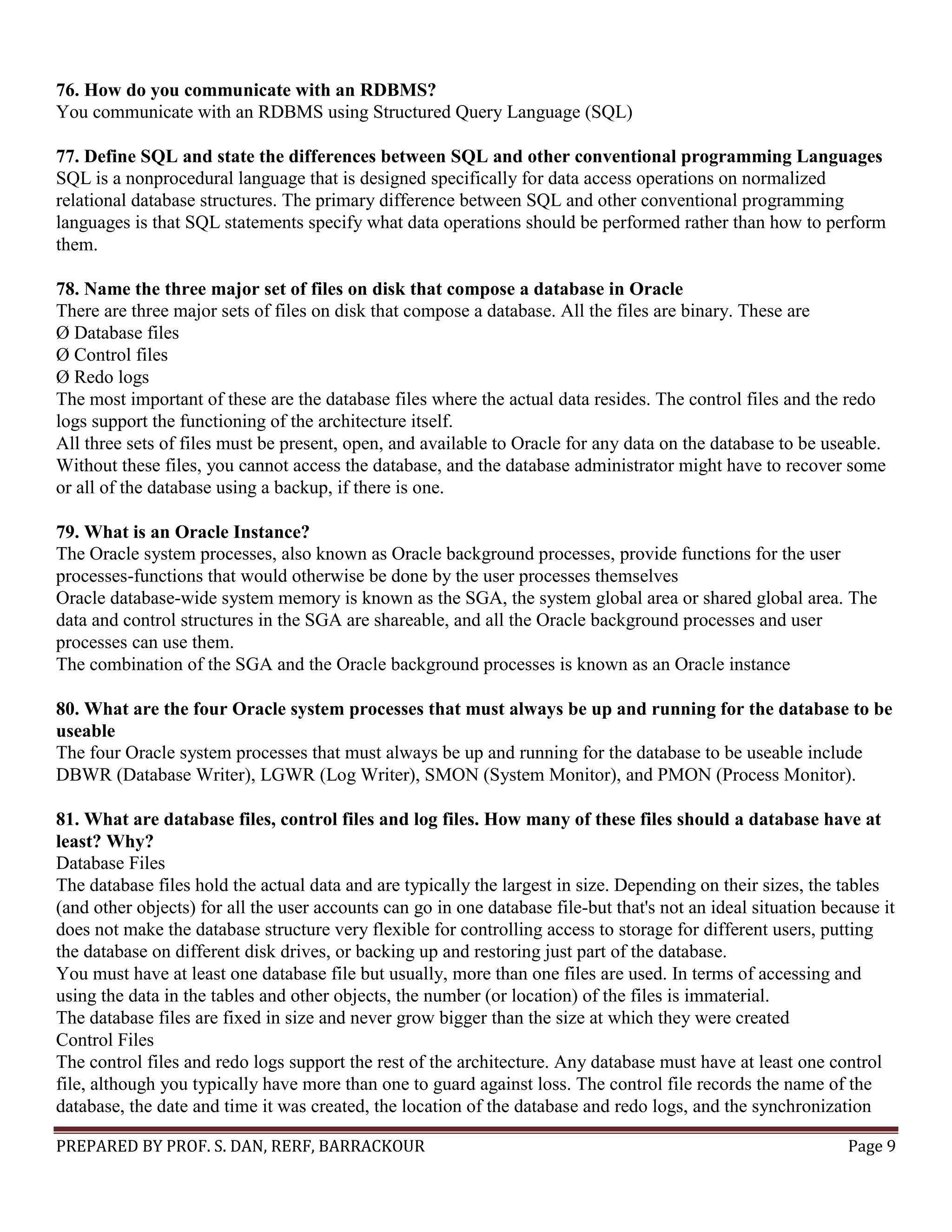 DBMS and Rdbms fundamental concepts | PDF