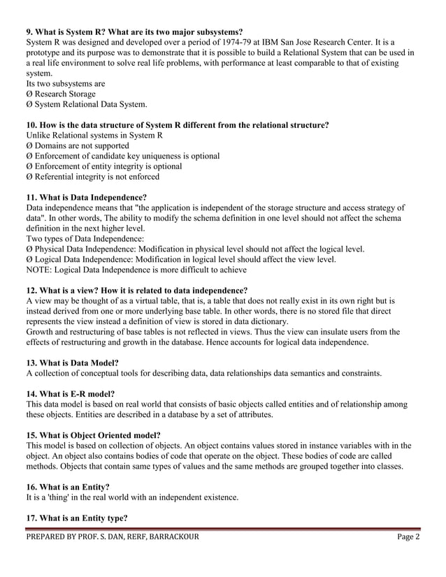 DBMS and Rdbms fundamental concepts | PDF