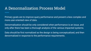 RDBMS Denormalization - Benefits & Pitfalls | PDF