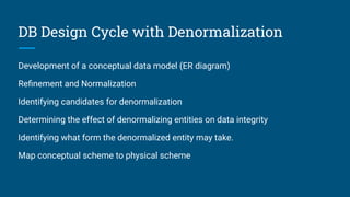 RDBMS Denormalization - Benefits & Pitfalls | PDF
