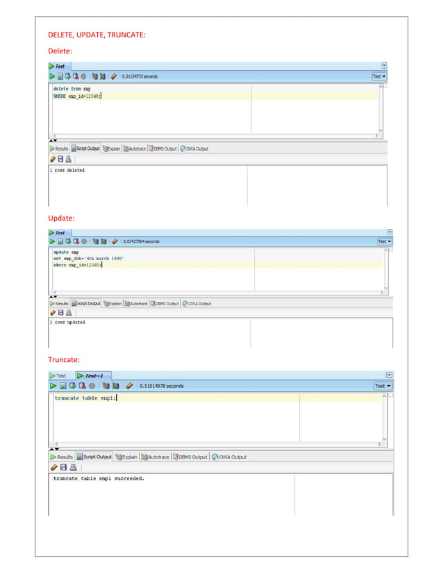 Rdbms Practical file diploma | PDF