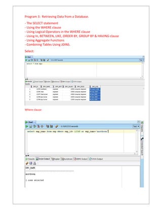 Rdbms Practical file diploma | PDF
