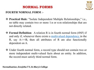 Computer Scinece:RDBMS :Normalisation | PPT