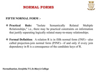 Computer Scinece:RDBMS :Normalisation | PPT