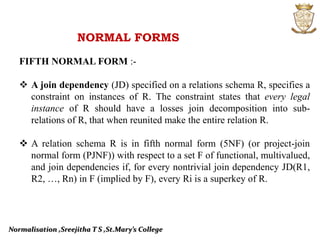 Computer Scinece:RDBMS :Normalisation | PPTX