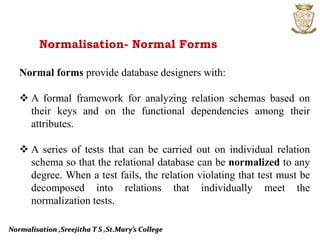 Computer Scinece:RDBMS :Normalisation | PPTX