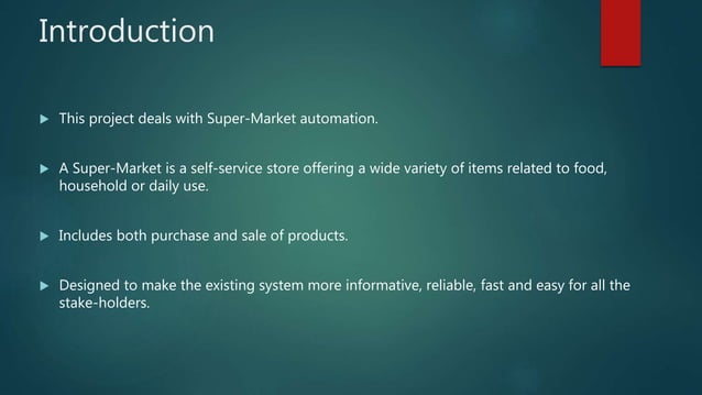 Super Market Management System | PPTX
