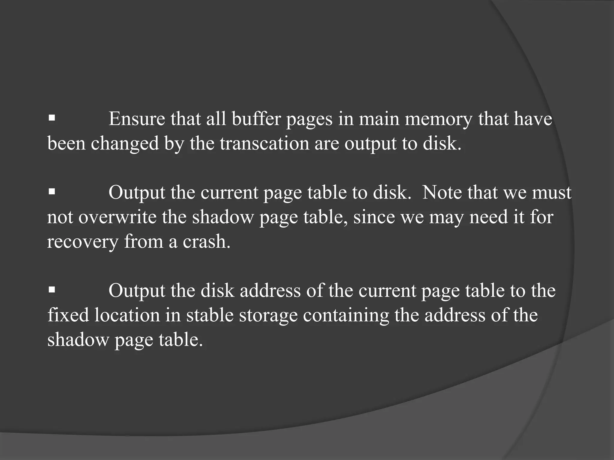 SHADOW PAGING and BUFFER MANAGEMENT | PPTX