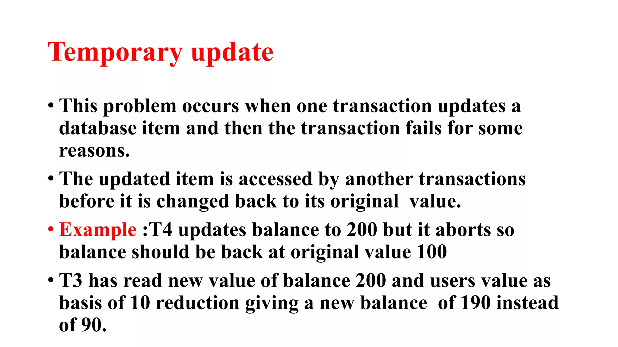 Recovery Management With Concurrent Controls Pptx Databases