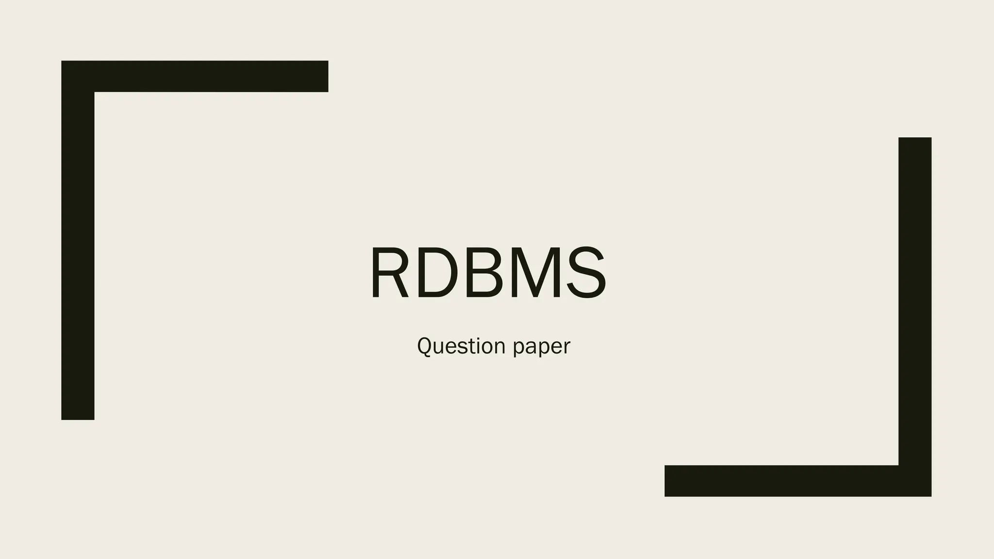 Rdbms Qpptx Relational Database Management System Ppt