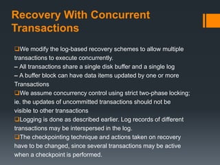 recovery system | PPTX | Databases | Computer Software and Applications