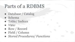 RDBMS SQL Basics | PPT