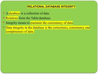 data dependency in relational database management | PPTX