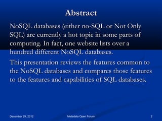 RDBMS vs NoSQL | PPT