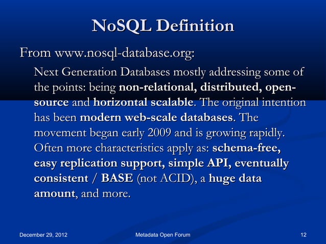 Rdbms Vs Nosql Ppt