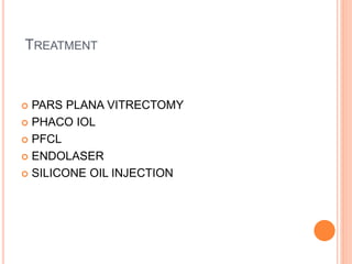 Retinal ditachment case discussion | PPTX