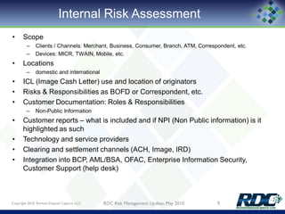 Remote Deposit Capture Risk Management, May 2010 Update | PPT