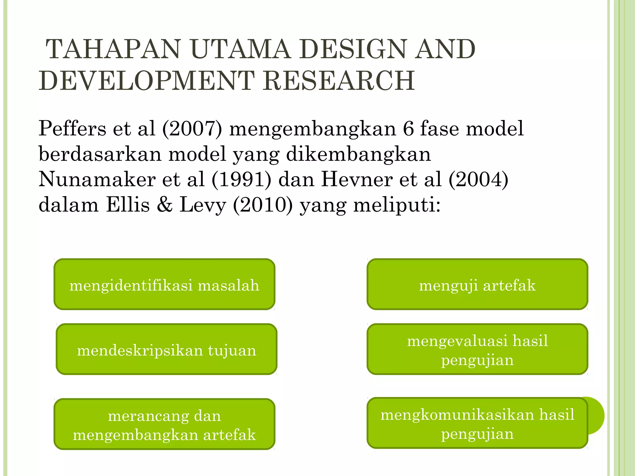 PPT DDR (Design and Development Research) and R&D (Research and ...