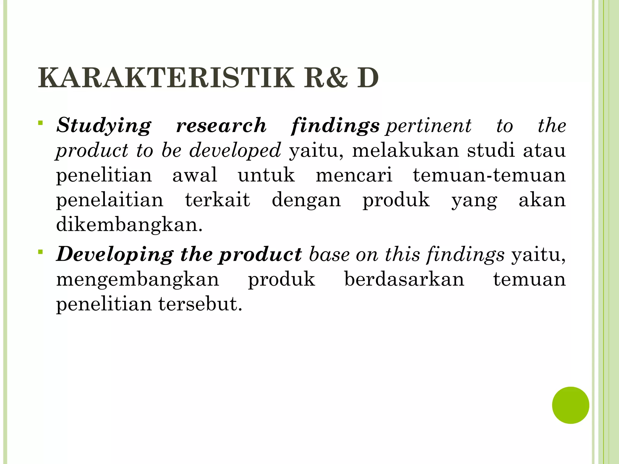 PPT DDR (Design and Development Research) and R&D (Research and Development) | PPT