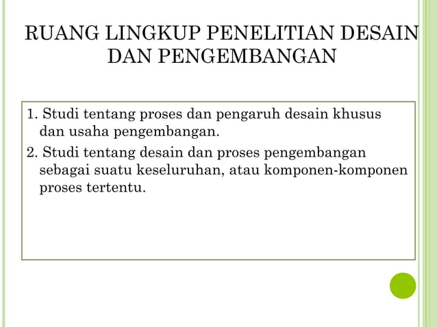 PPT DDR (Design and Development Research) and R&D (Research and ...