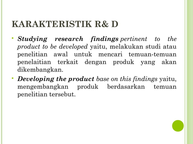 PPT DDR (Design and Development Research) and R&D (Research and ...