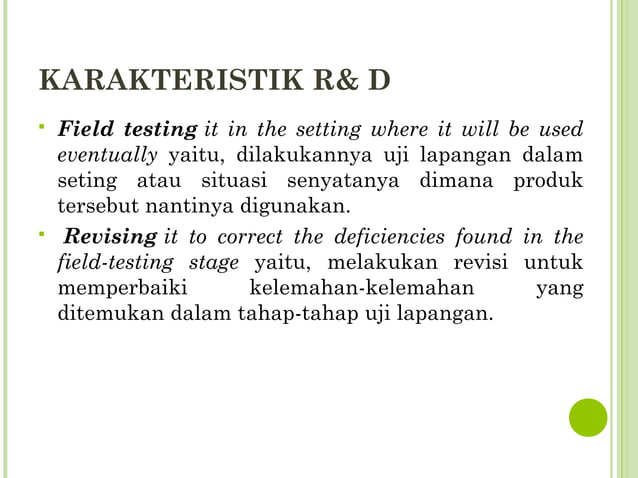 PPT DDR (Design and Development Research) and R&D (Research and ...