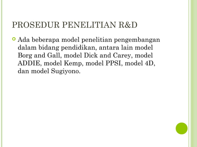 PPT DDR (Design and Development Research) and R&D (Research and ...