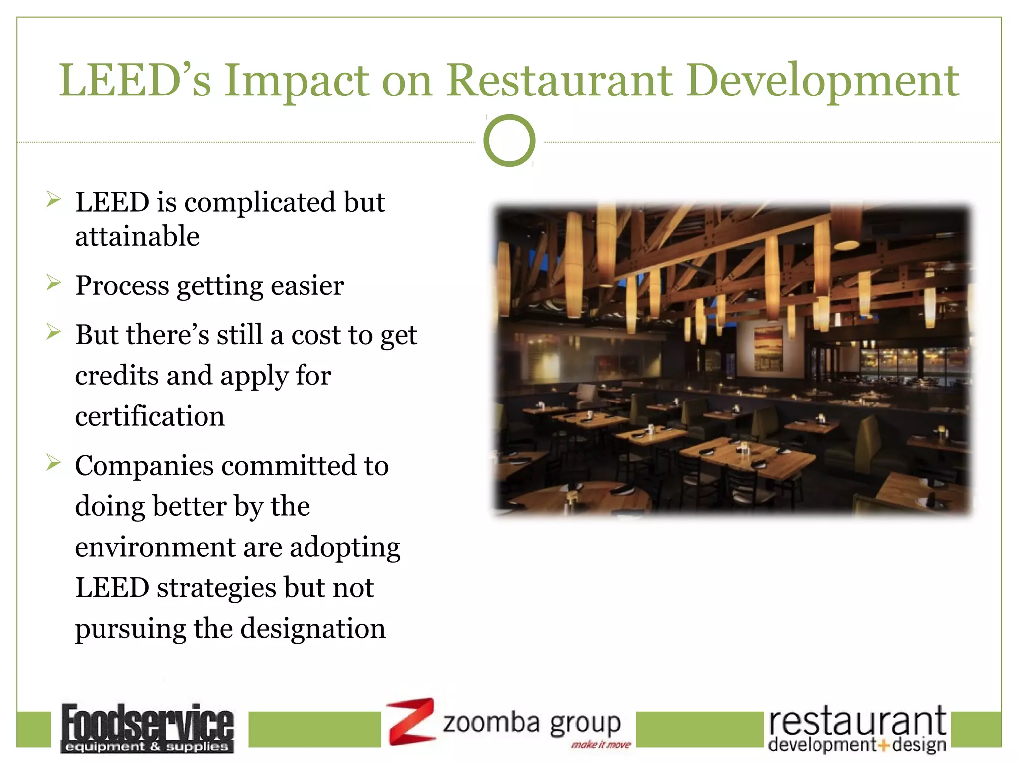 restaurant development + design: green building strategies | PPT
