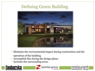 restaurant development + design: green building strategies | PPT