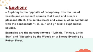 Elements of Poetry sound presented by AIRA T. GALLA AND JASMINE ...