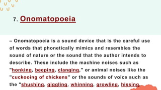 Elements of Poetry sound presented by AIRA T. GALLA AND JASMINE ...