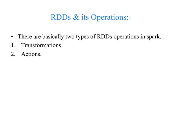 Rdd Transformations Bda Pptx Databases Computer Software And Applications