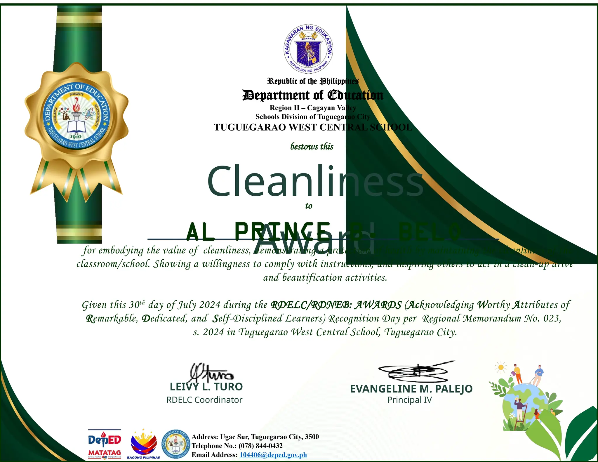 RCERTIFICATIONS ON THE VALUES EDUCATIONS | PPTX