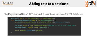 Eclipse RDF4J - Working with RDF in Java | PDF | Databases | Computer Software and Applications