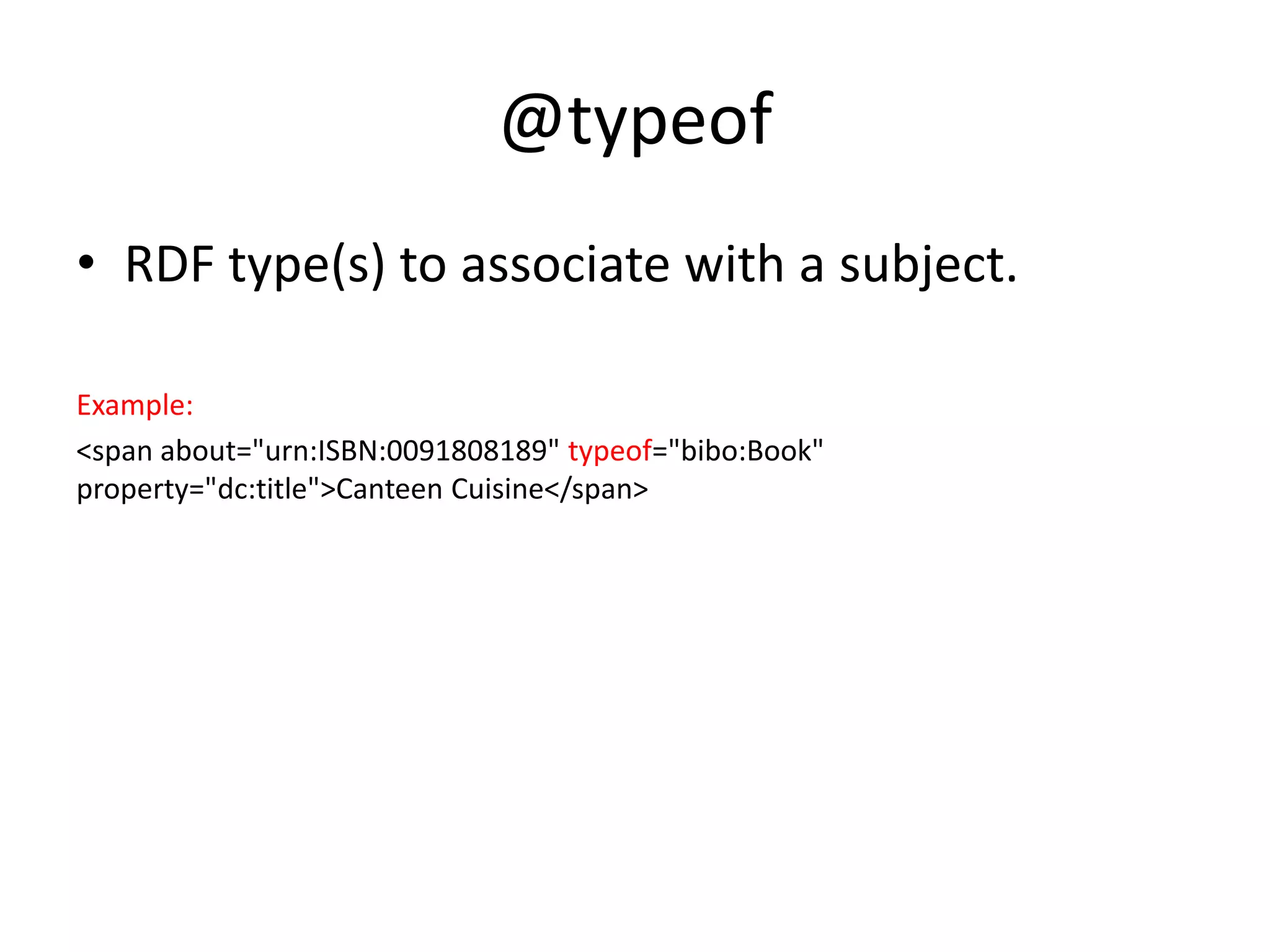 RDFa: an introduction | PPT