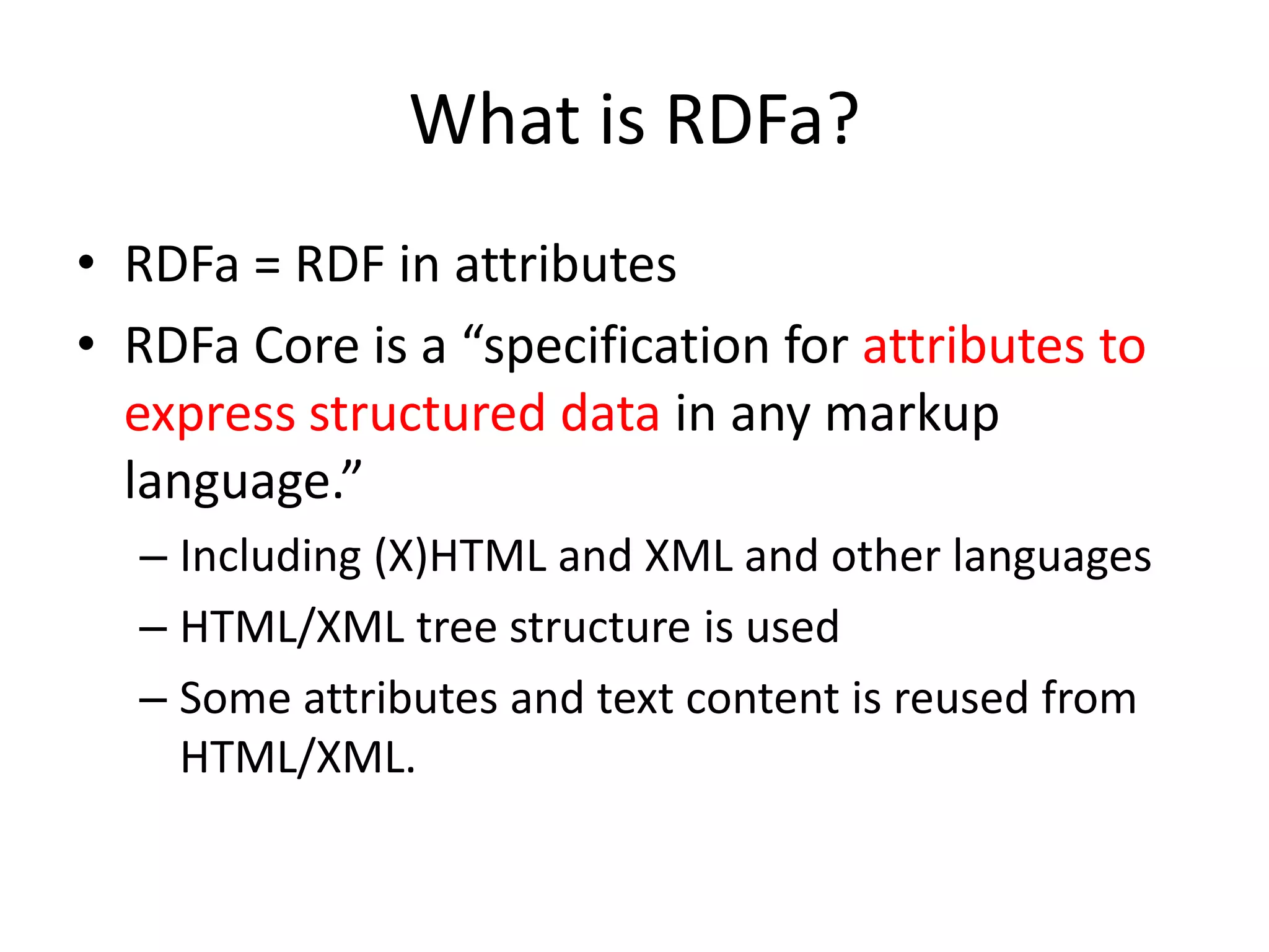RDFa: an introduction | PPTX