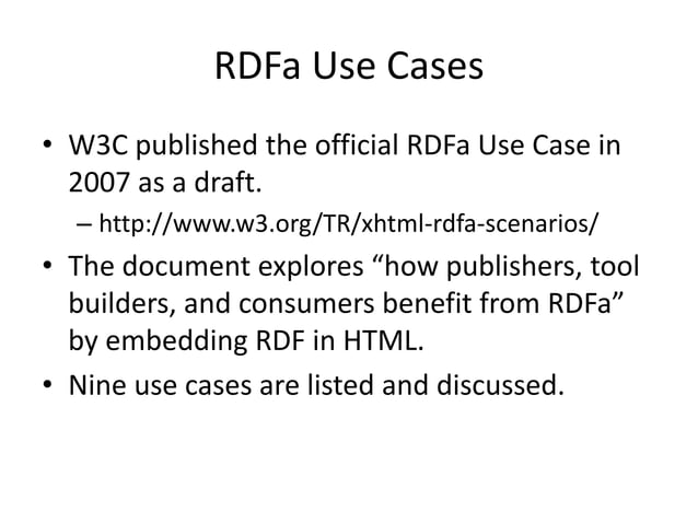RDFa: an introduction | PPT