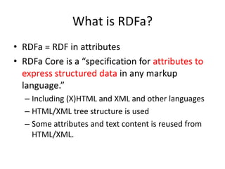 RDFa: an introduction | PPT