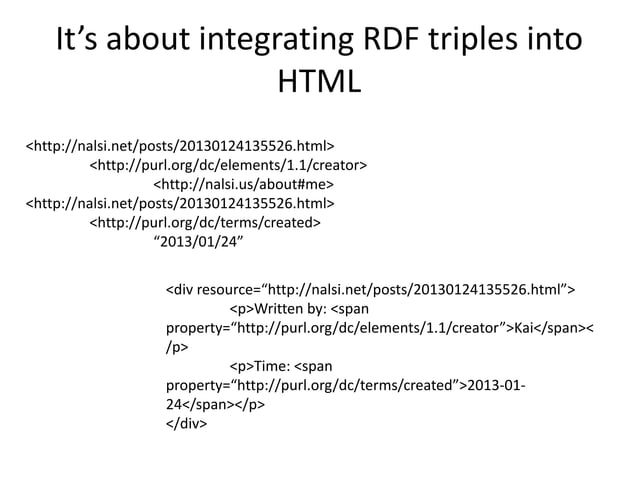 RDFa: an introduction | PPT