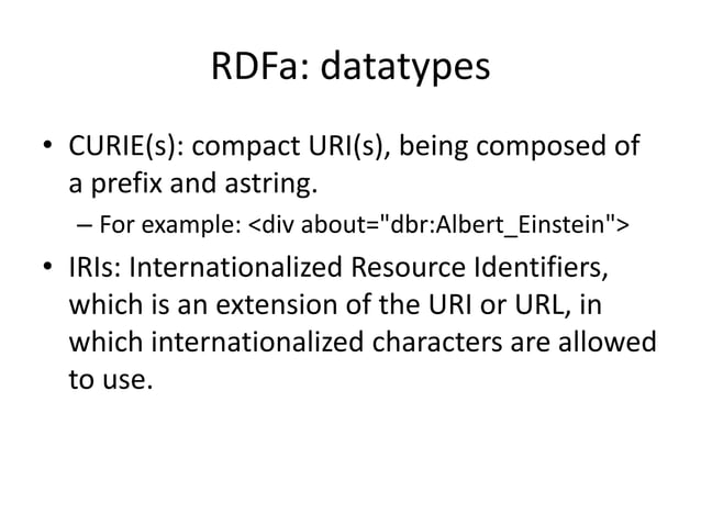 RDFa: an introduction | PPT