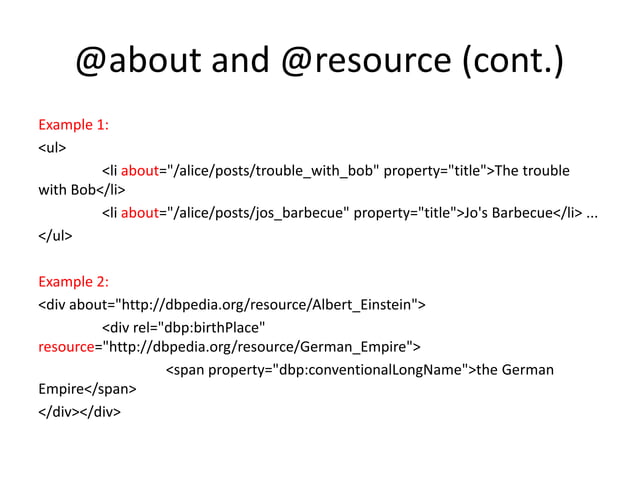 RDFa: an introduction | PPT