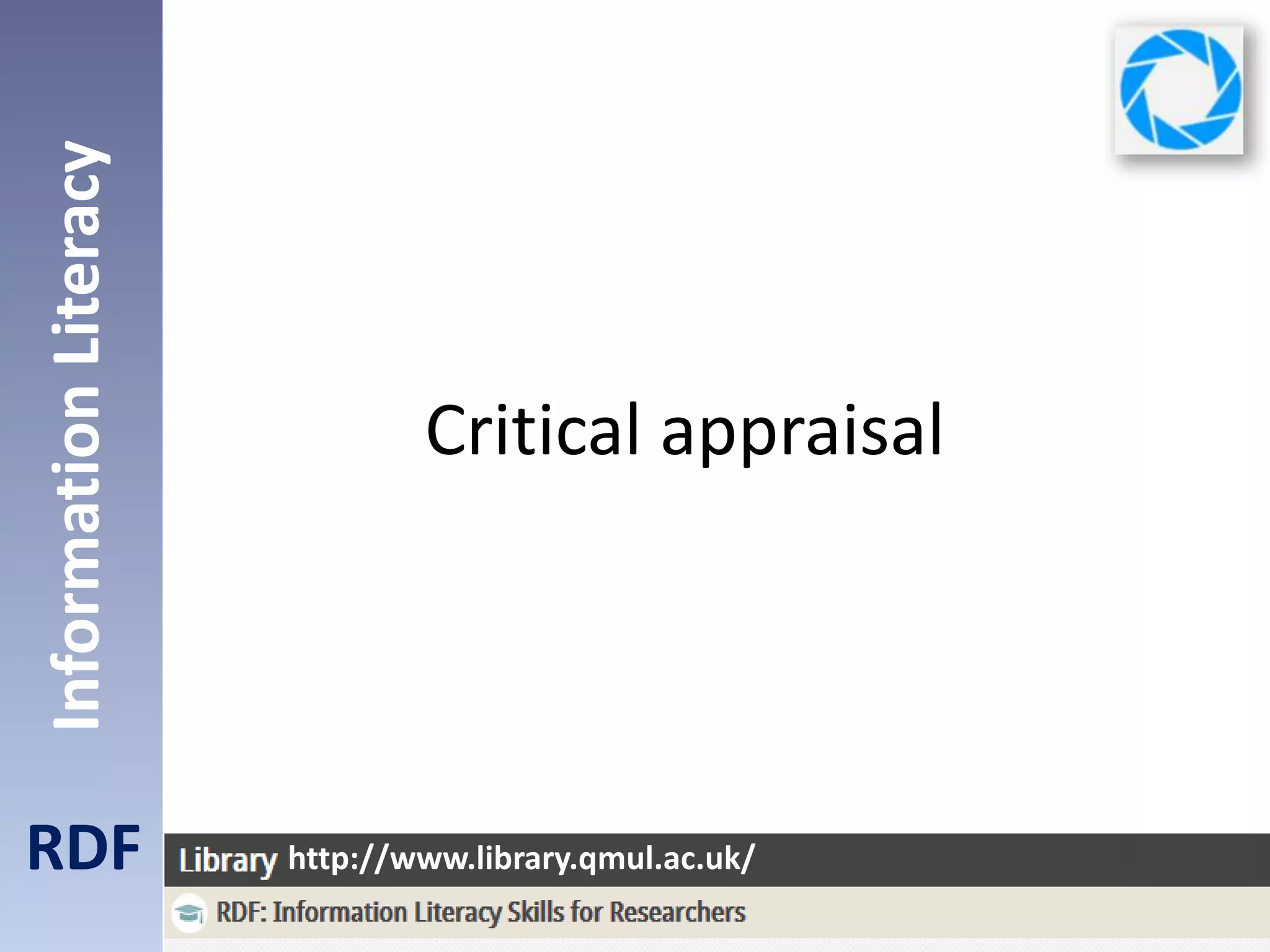 Critical appraisal | PPT