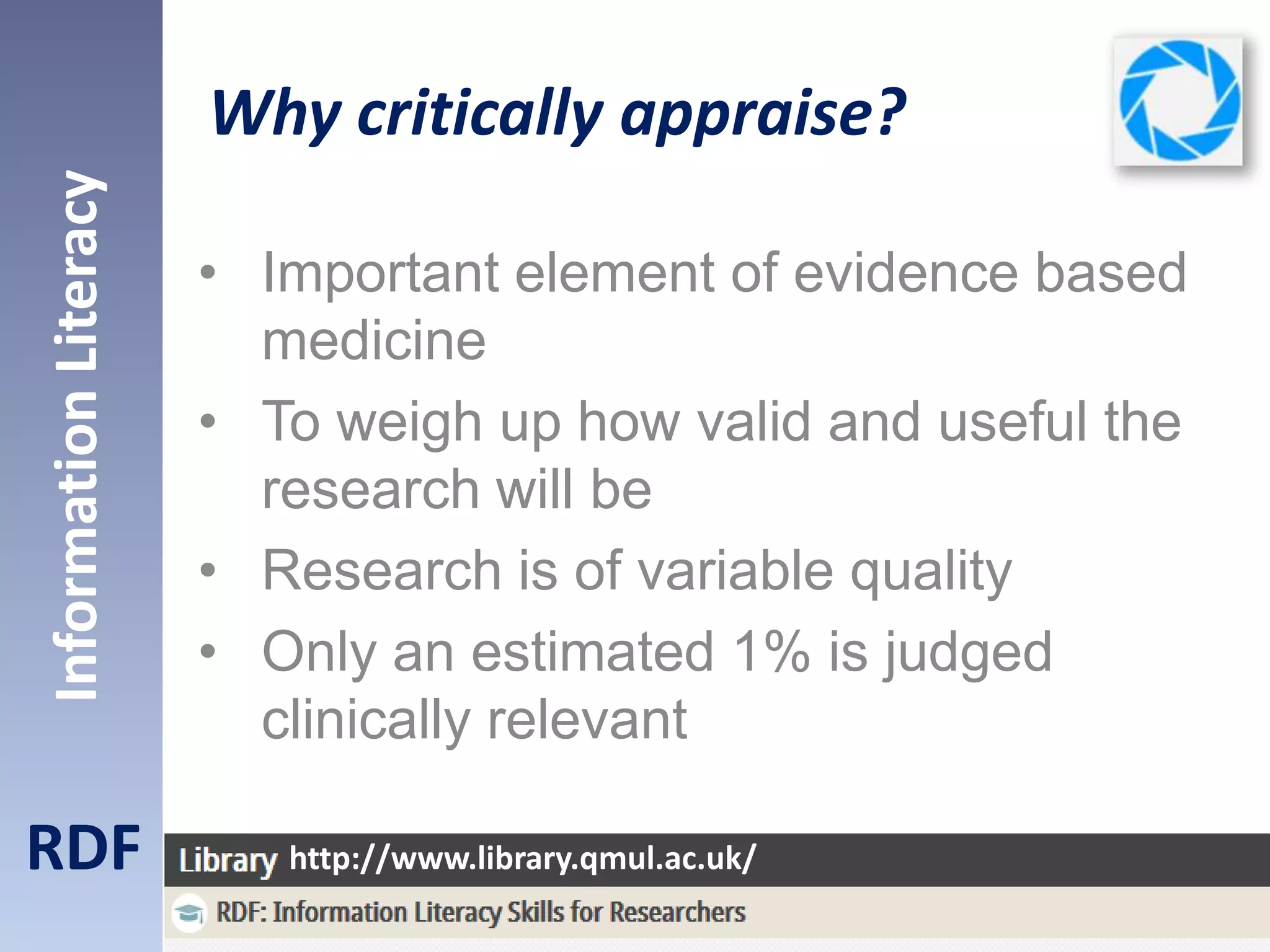 Critical appraisal | PPTX