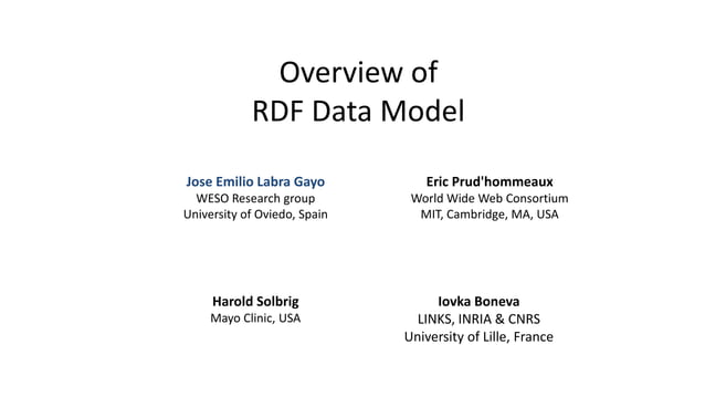 RDF data model | PPT