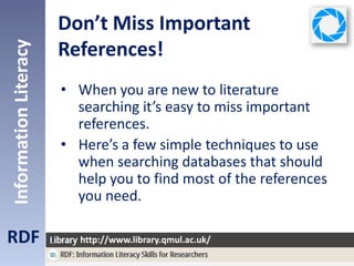 Don't miss important references | PPT