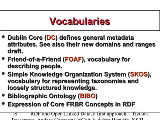 RDF and Open Linked Data, a first approach | PPT