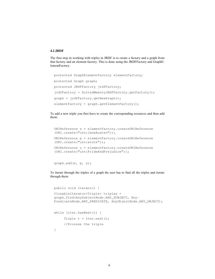 Rdf Processing On The Java Platform