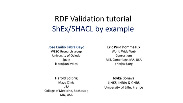 RDF validation tutorial | PPT